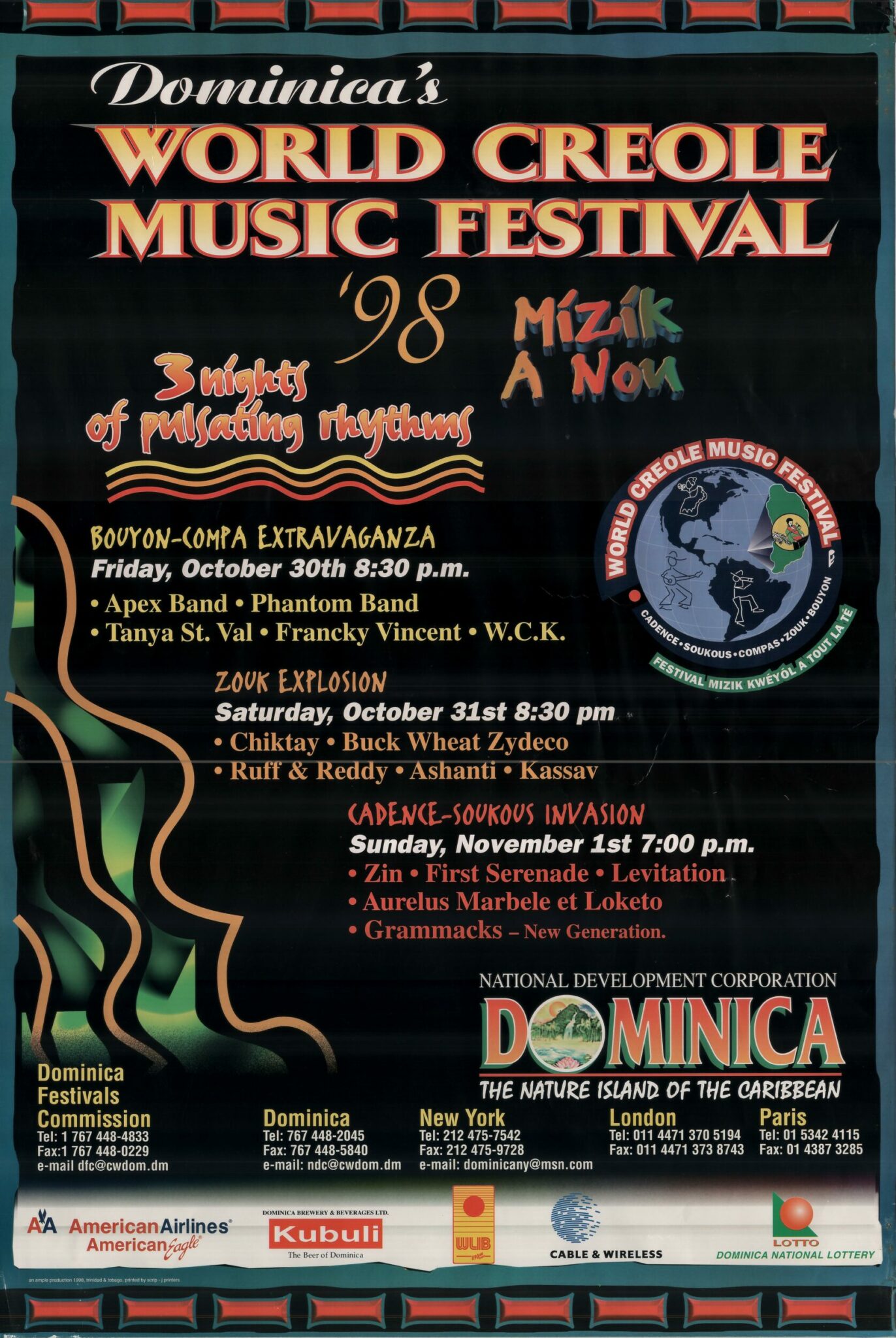 WCMF History - Dominica Festivals