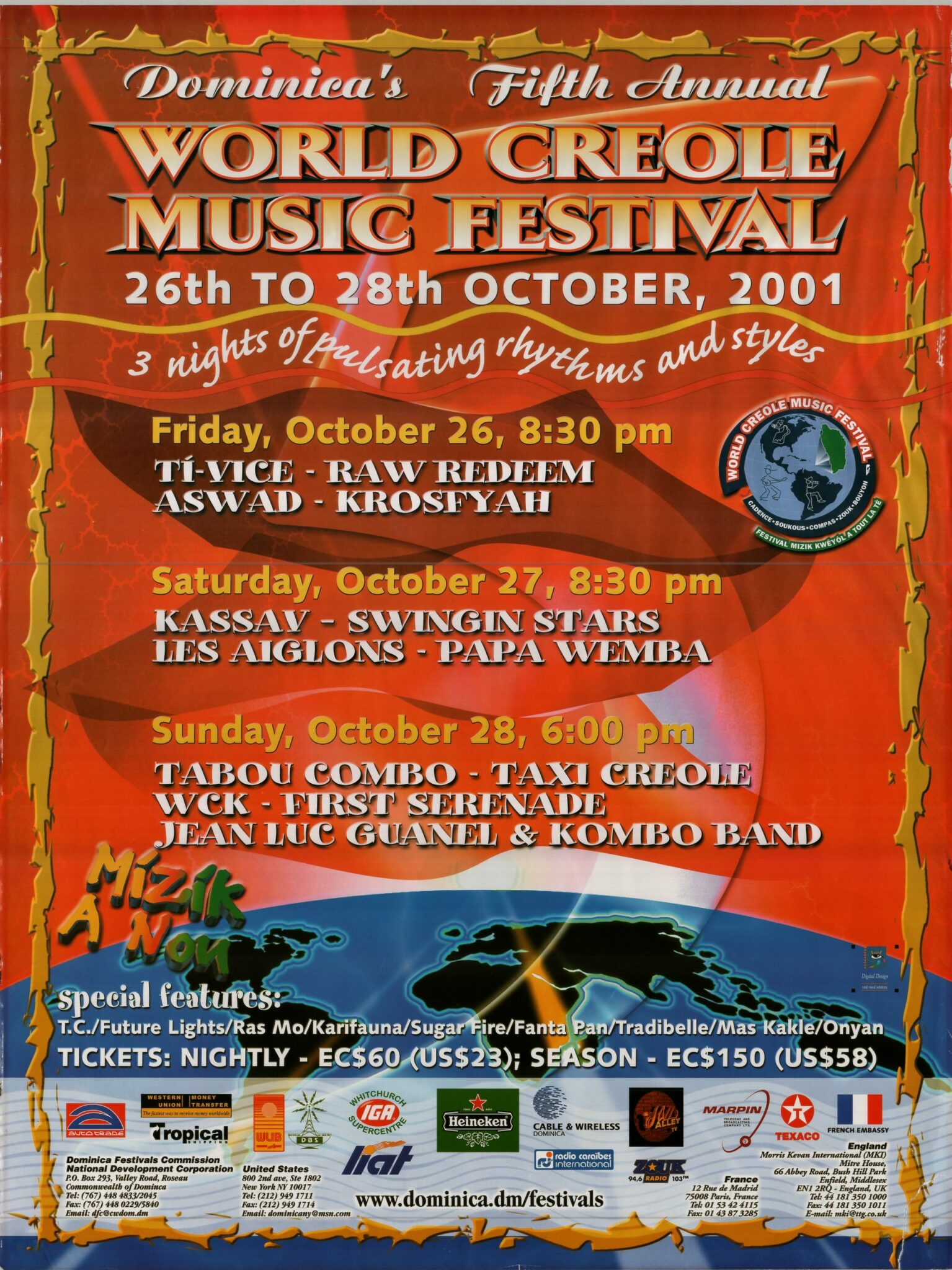 WCMF History - Dominica Festivals